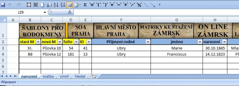 Evidence - RODOKMENY